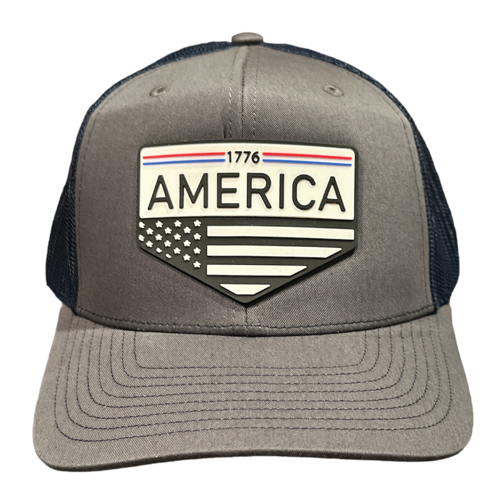America Shield PVC Trucker Cap - Red Leg Apparel